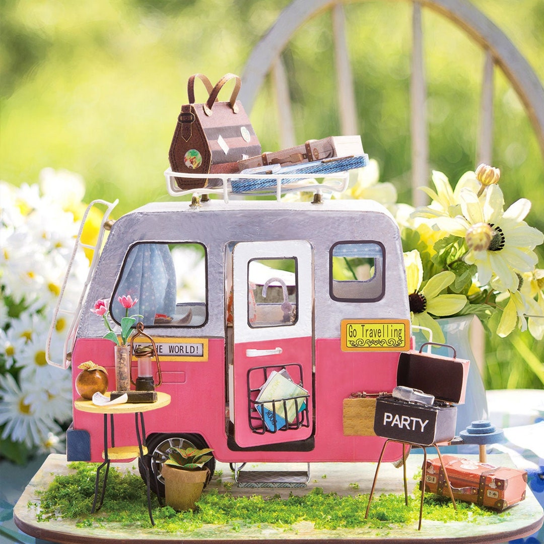 DIY Kit Construction Kit for Miniature Motorhome DGM04 Happy Camper ...