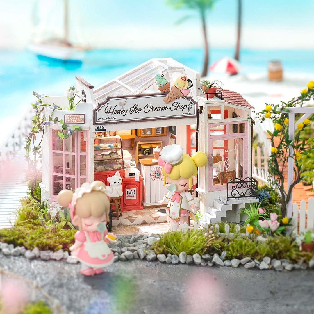 DIY Kit Kit for Miniature House Ice Cream Shop DG148 Honey Ice-cream ...