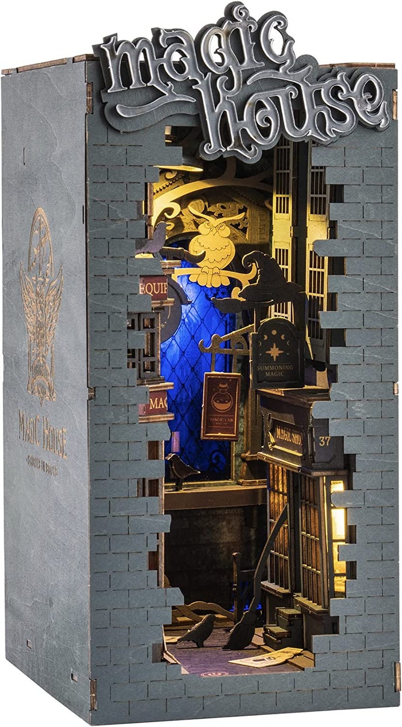 Diy Kit Magic House Magic House Creative Bookend Bookstand Etsy Nederland