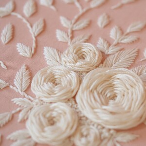 White Roses Hand Embroidery Pattern: Beginner PDF Tutorial (digital ...