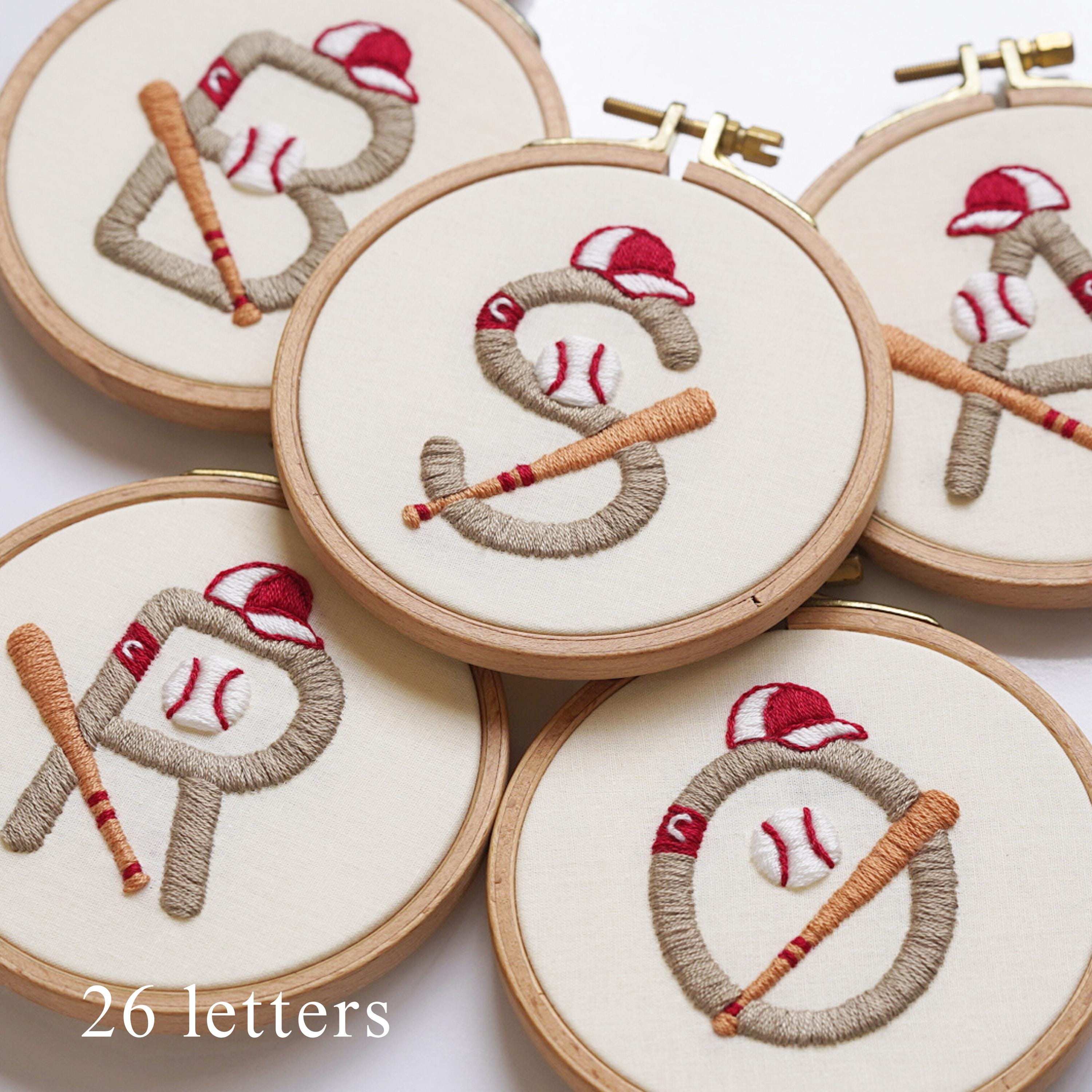 Baseball Alphabet Embroidery Pattern: PDF + Video Tutorial (beginner ...