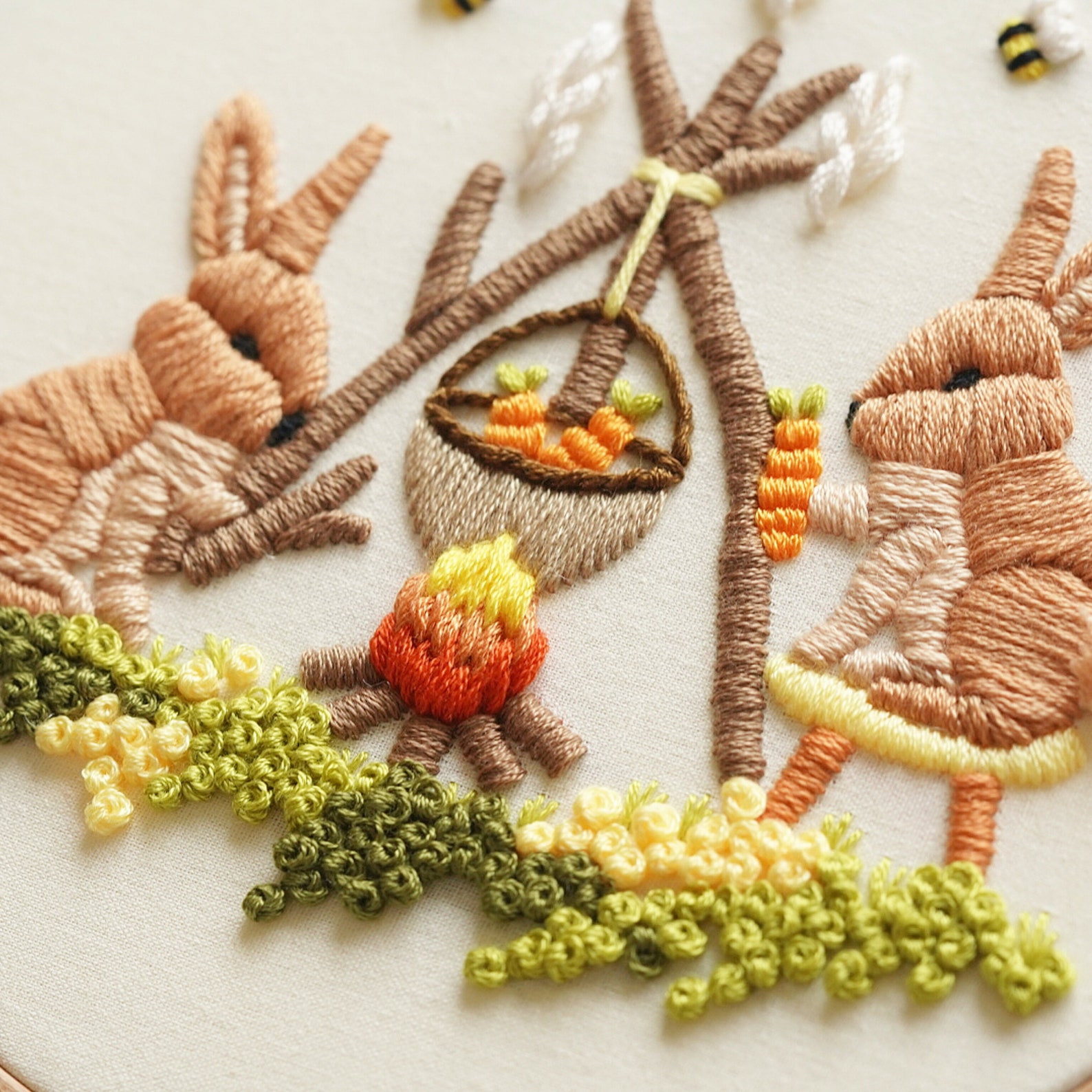 Carrot Soup Hand Embroidery Pattern: Beginner Spring Design (PDF ...