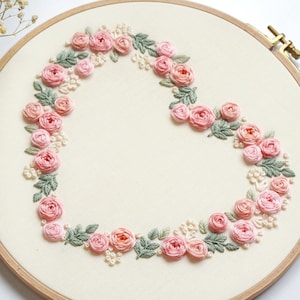 Heart of Love Embroidery Pattern: Beginner DIY (PDF Pattern + Video ...
