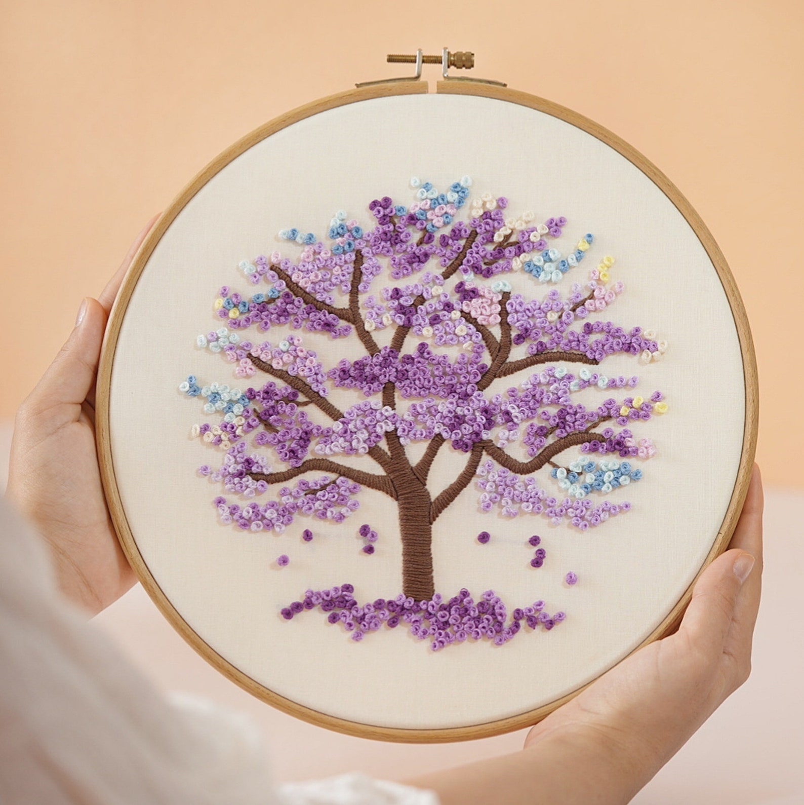 PDF Pattern Video Tutorial/purple Tree-hand Embroidery - Etsy UK