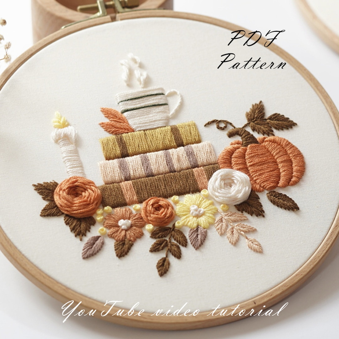 PDF Pattern+ Video Tutorial/cozy Vibes-hand Embroidery Pattern ...