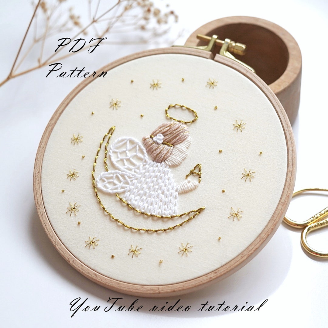 PDF Pattern+ Video Tutorial/alphabet-my Angel-hand Embroidery Pattern ...