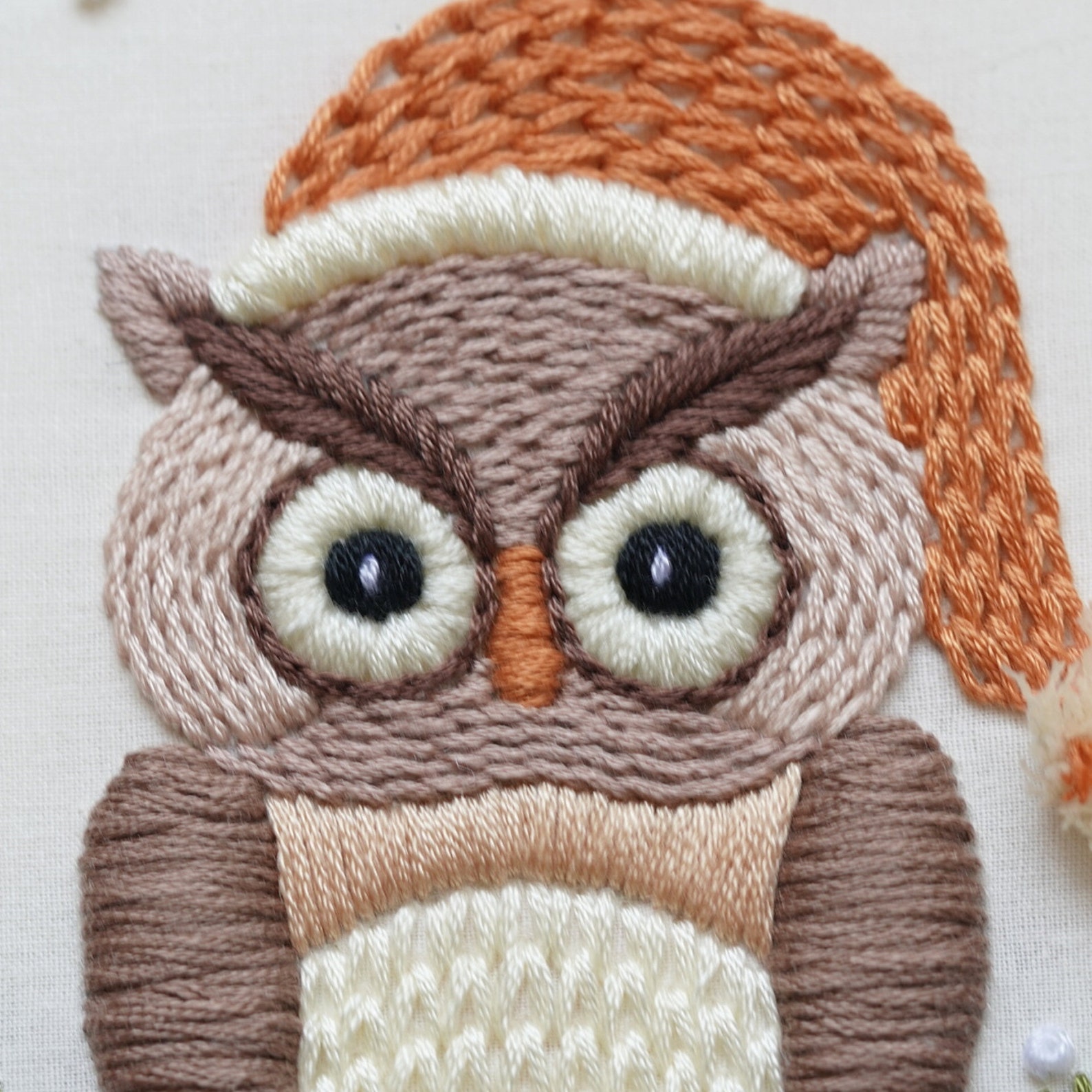 PDF Pattern Video Tutorial/clever Owl-embroidery Pattern-embroidery ...