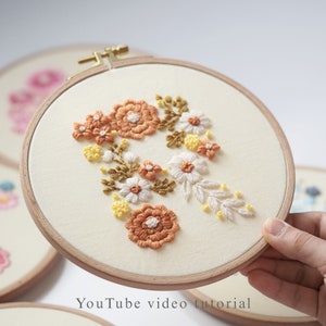 PDF Pattern+ Video Tutorial/alphabet-floral-hand Embroidery Pattern ...