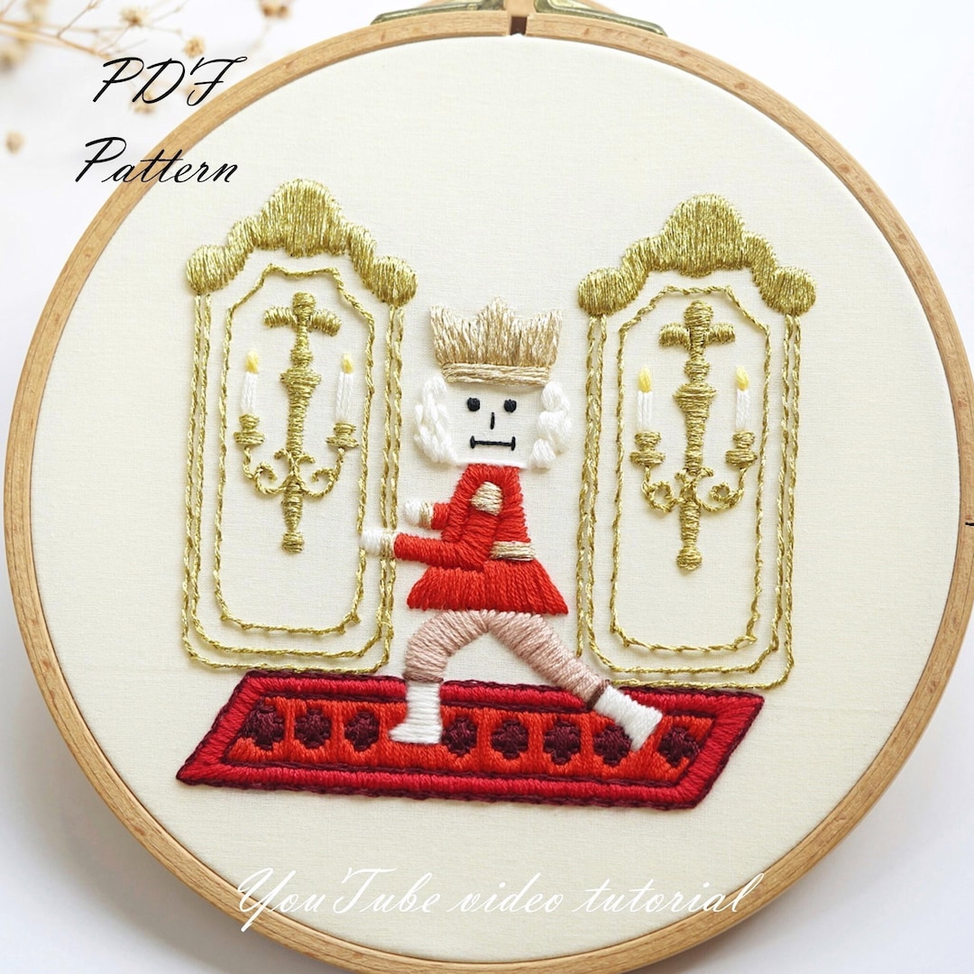 Nutcracker’s Race Embroidery Pattern: Beginner DIY Christmas Design ...
