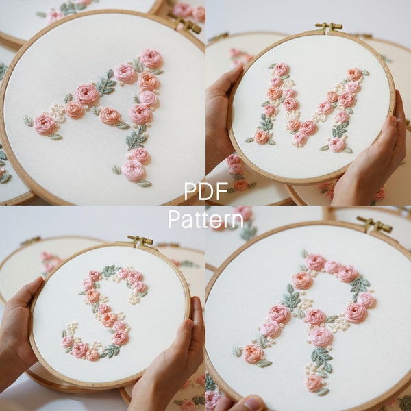Hand Embroidery Initials - Etsy