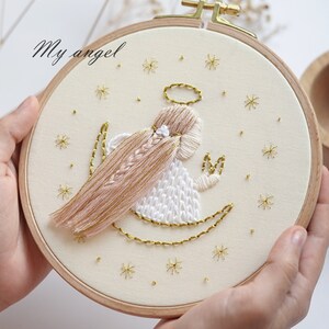 PDF Pattern+ Video Tutorial/alphabet-my Angel-hand Embroidery Pattern ...