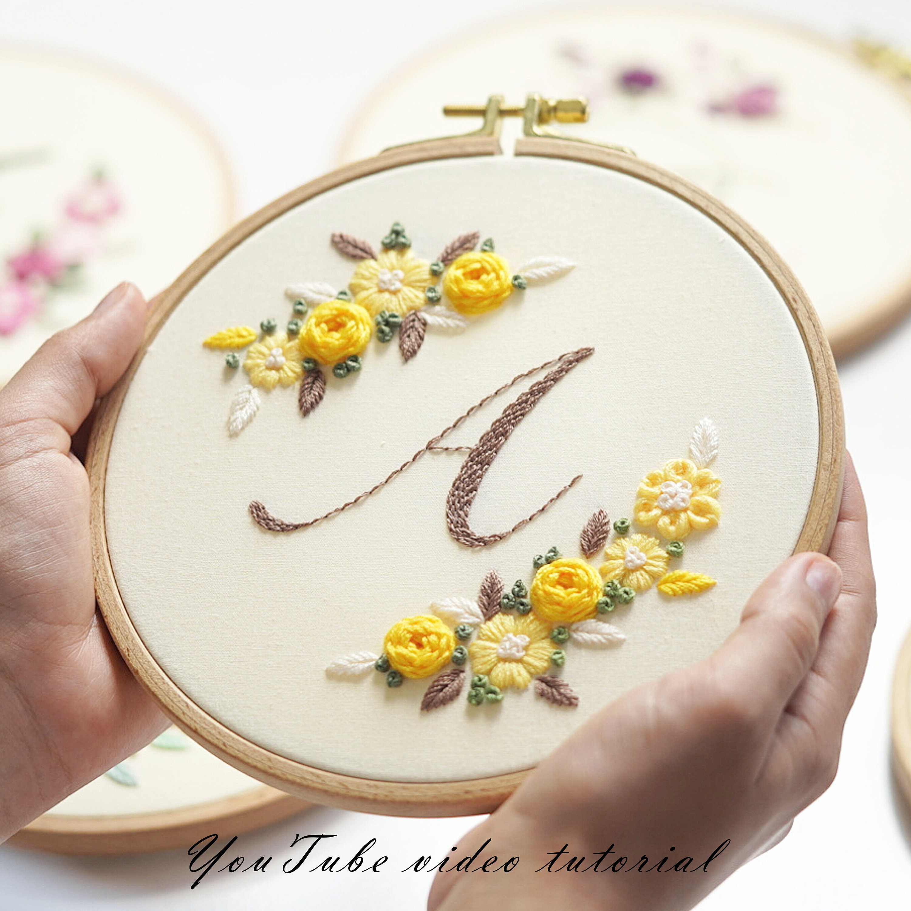 Alphabet Wreath Embroidery Pattern – Beginner Hand Stitch (PDF Pattern ...