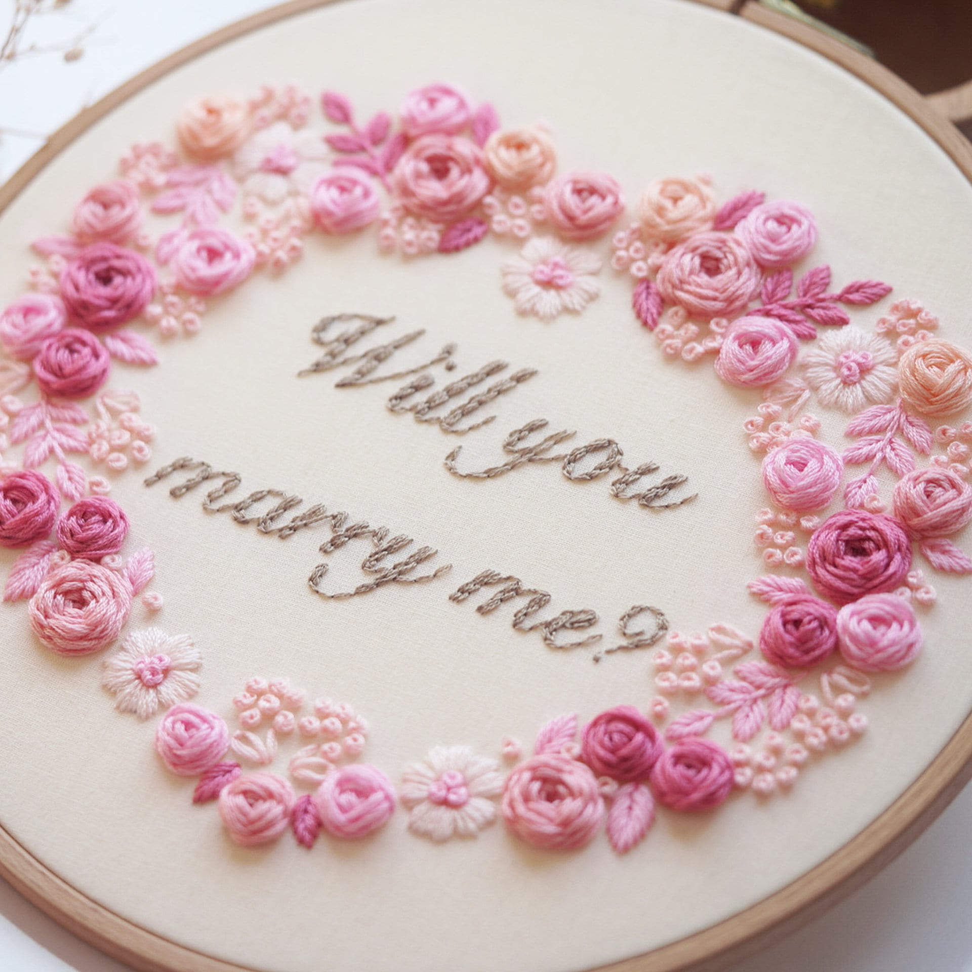Will You Marry Me Hand Embroidery Pattern: Wedding Design (PDF Pattern ...
