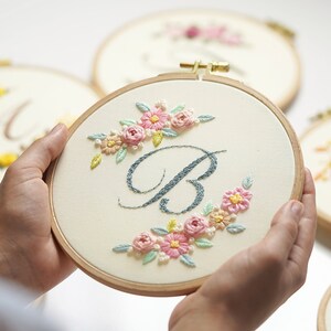 PDF Pattern+ Video Tutorial/alphabet-wreath-hand Embroidery Pattern ...