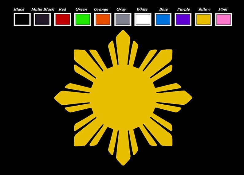 Filipino Star Logo Vinyl Decal Sticker Emblem Side Stickers - Etsy New ...
