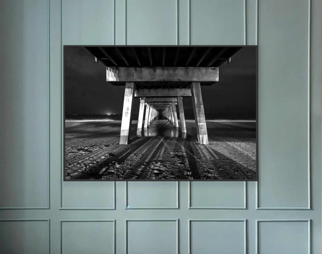 Tybee Island Fishing Pier at Midnight Fine Art Print - Etsy