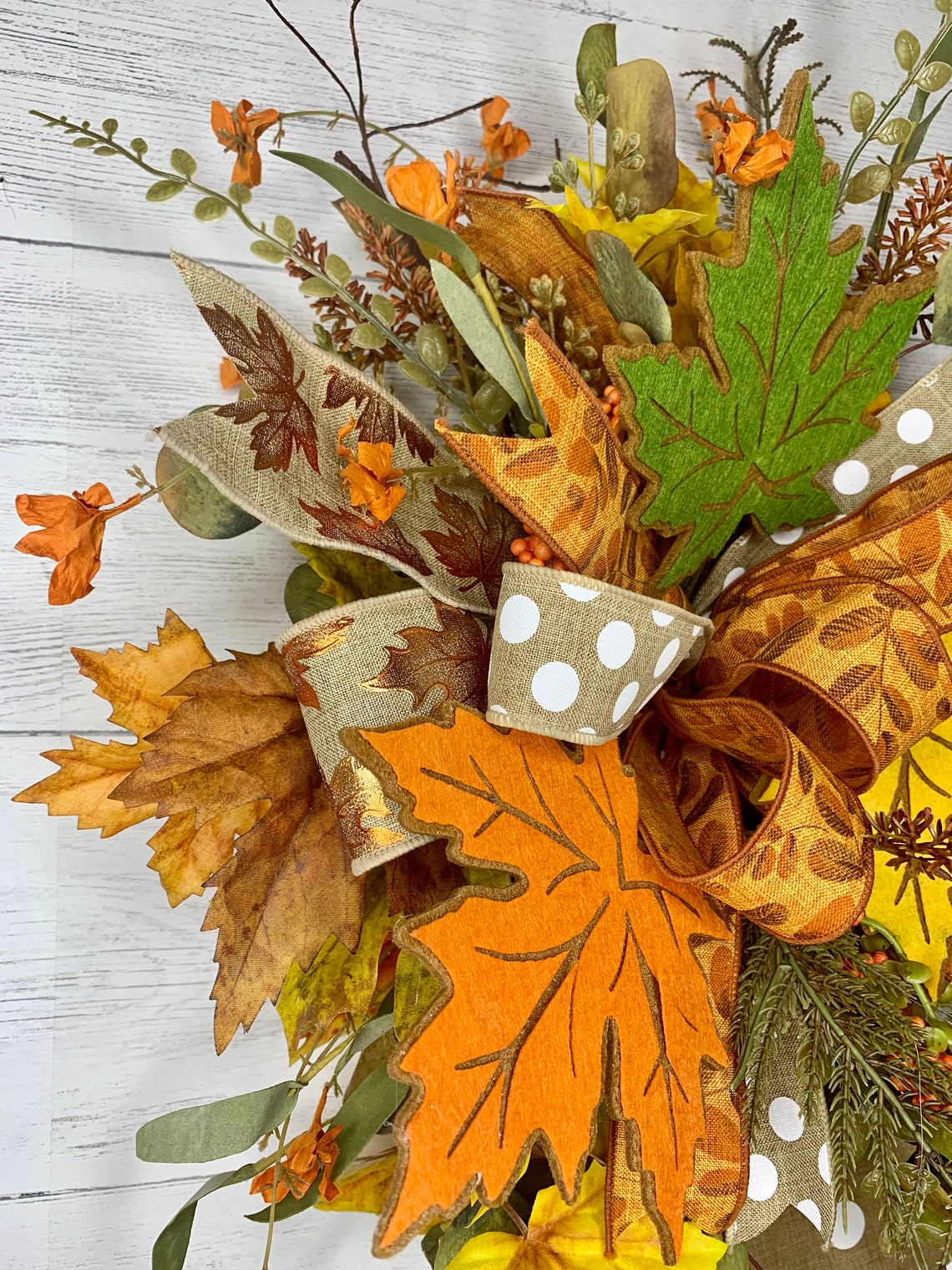 Acorn Door Hanger Fall Twig Wreath Fall Leaves Wreath for - Etsy