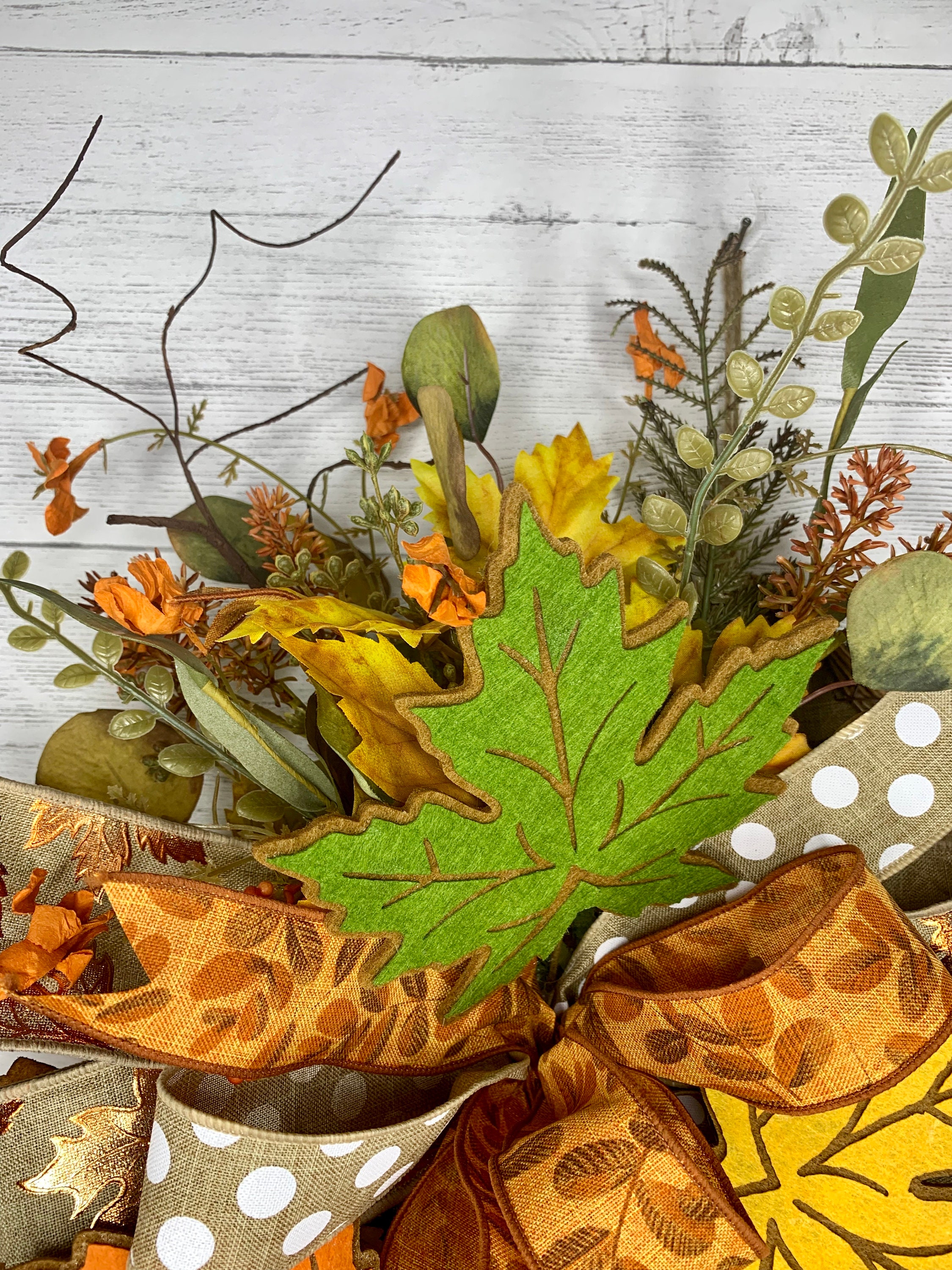 Acorn Door Hanger Fall Twig Wreath Fall Leaves Wreath for - Etsy