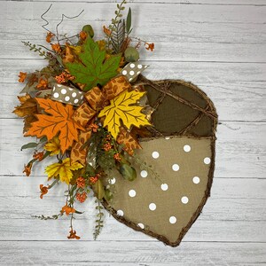 Acorn Door Hanger, Fall Twig Wreath, Fall Leaves Wreath for Front Door ...