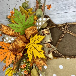 Acorn Door Hanger, Fall Twig Wreath, Fall Leaves Wreath for Front Door ...