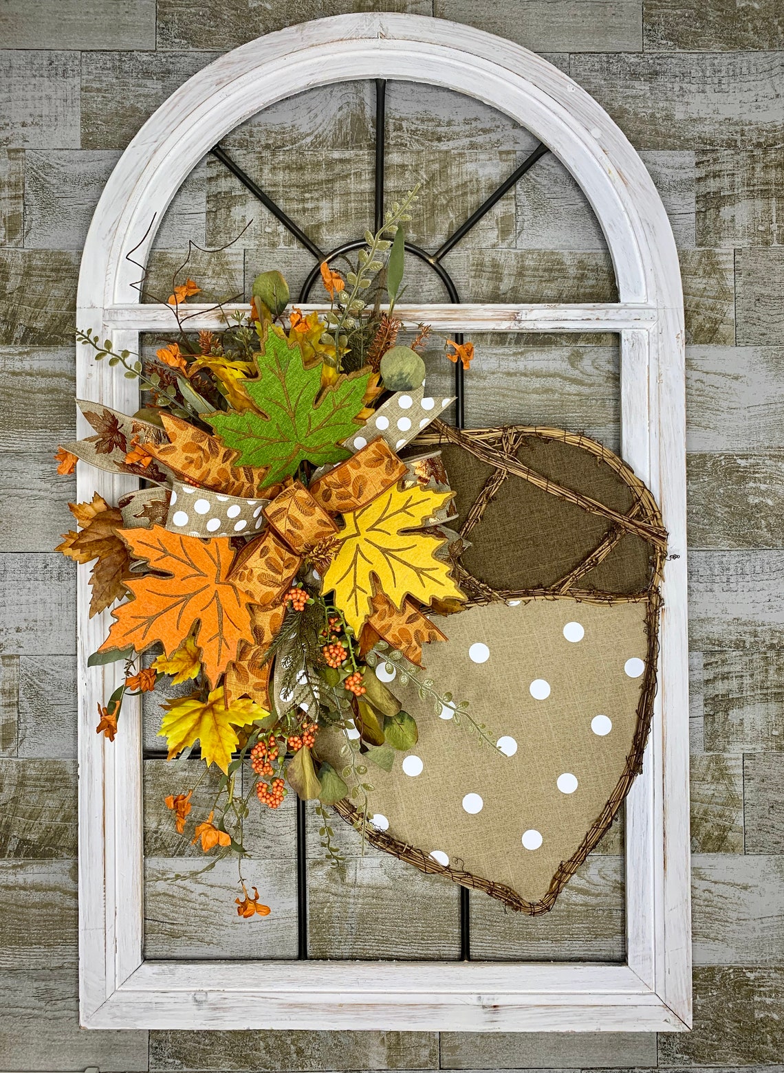 Acorn Door Hanger Fall Twig Wreath Fall Leaves Wreath for - Etsy