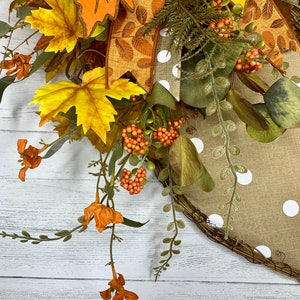 Acorn Door Hanger, Fall Twig Wreath, Fall Leaves Wreath for Front Door ...