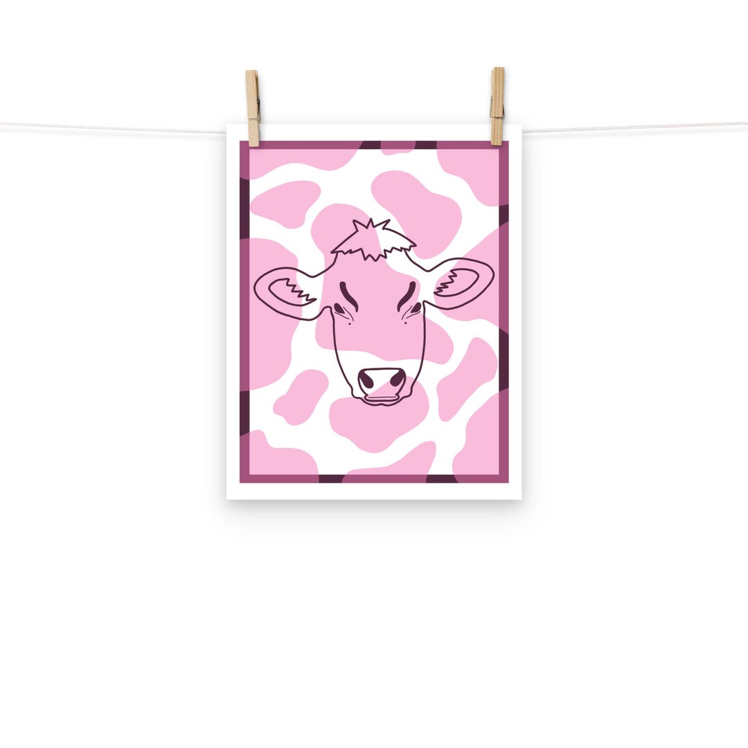 Cow Print Art, Cow Print Wall Decor, Cowgirl Art - Etsy