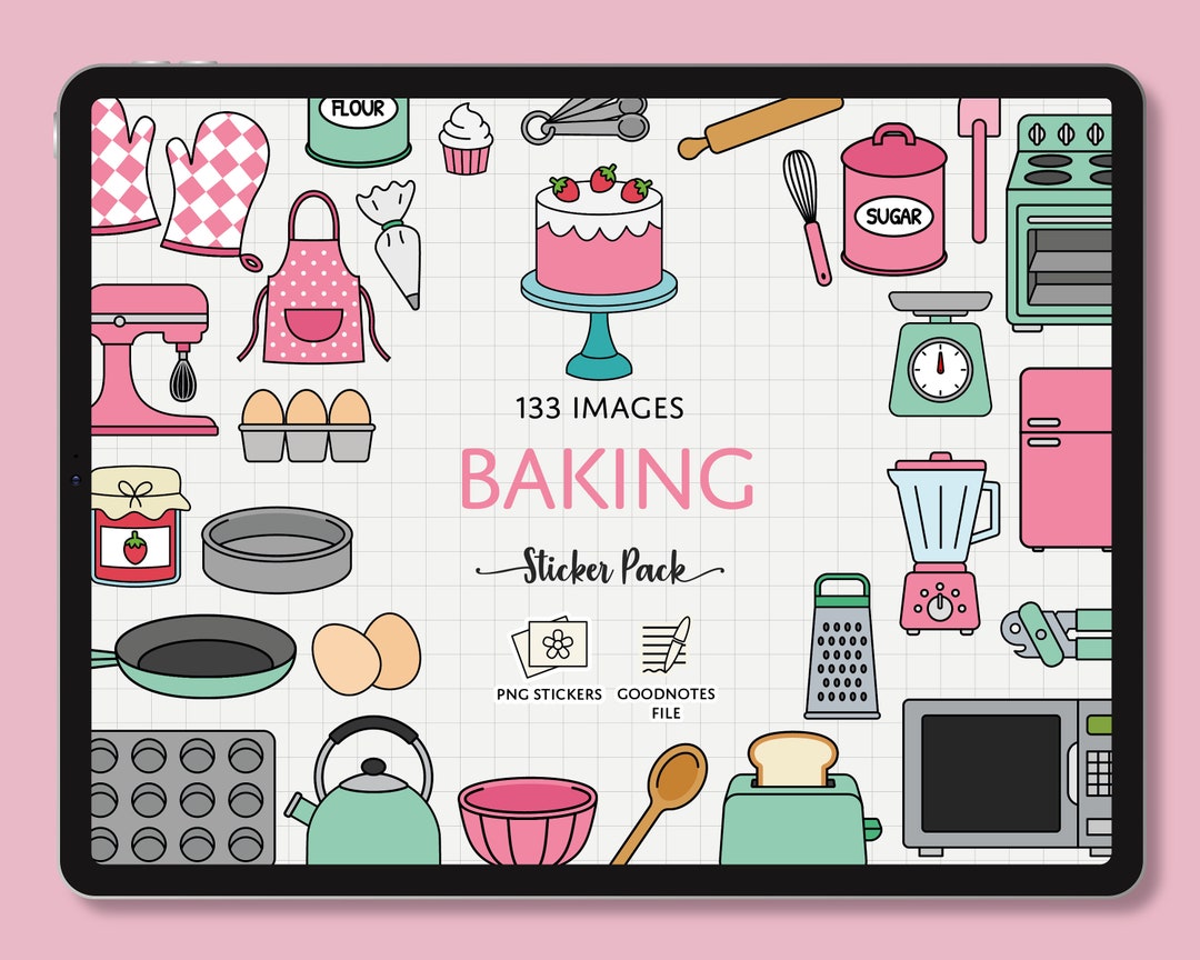 Baking Digital Stickers for Digital Planner, Baking Stickers, Pastry ...