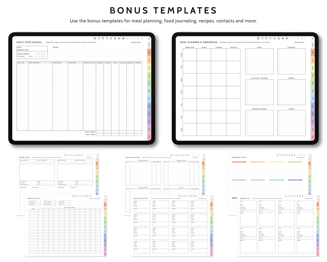 Digital Planner GoodNotes Undated Digital Daily Planner | Etsy