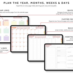 Digital Planner Goodnotes Undated Digital Daily Planner Notability Xodo ...