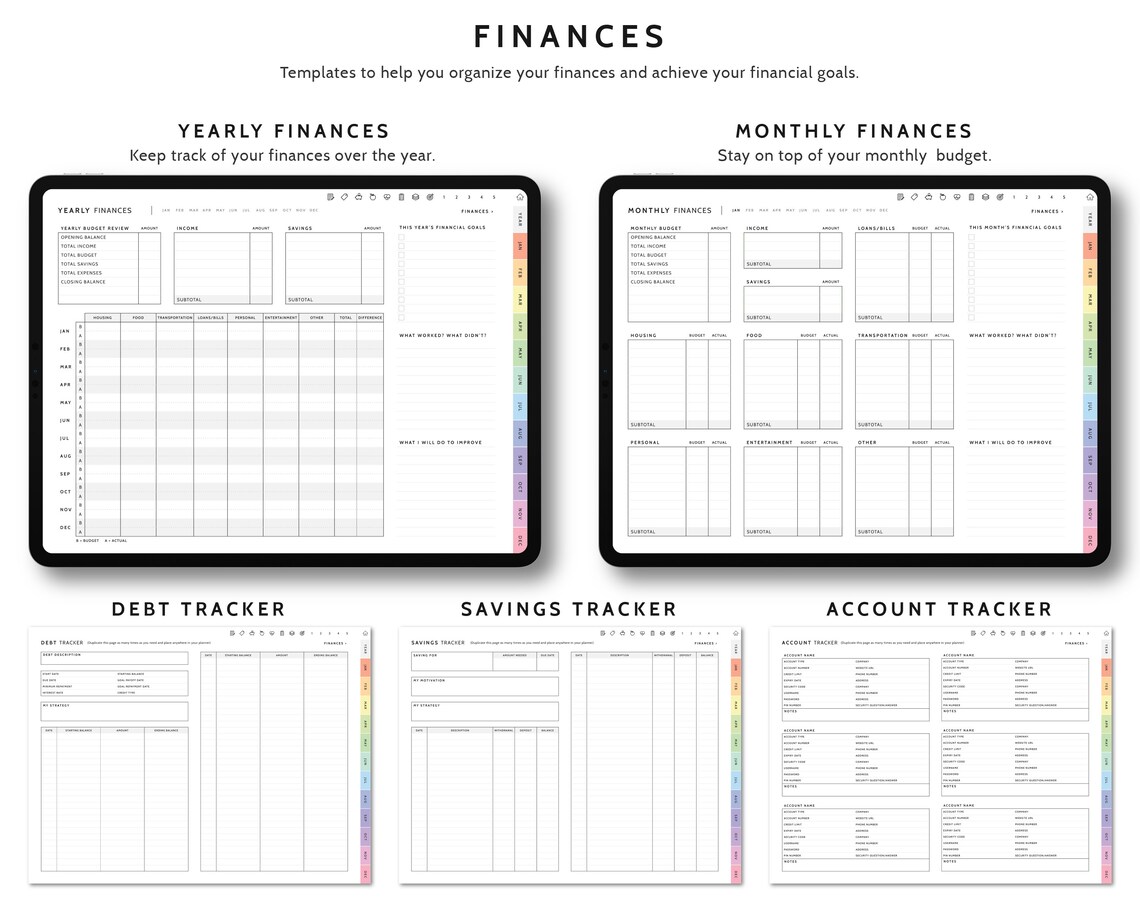 Digital Planner GoodNotes Undated Digital Daily Planner | Etsy