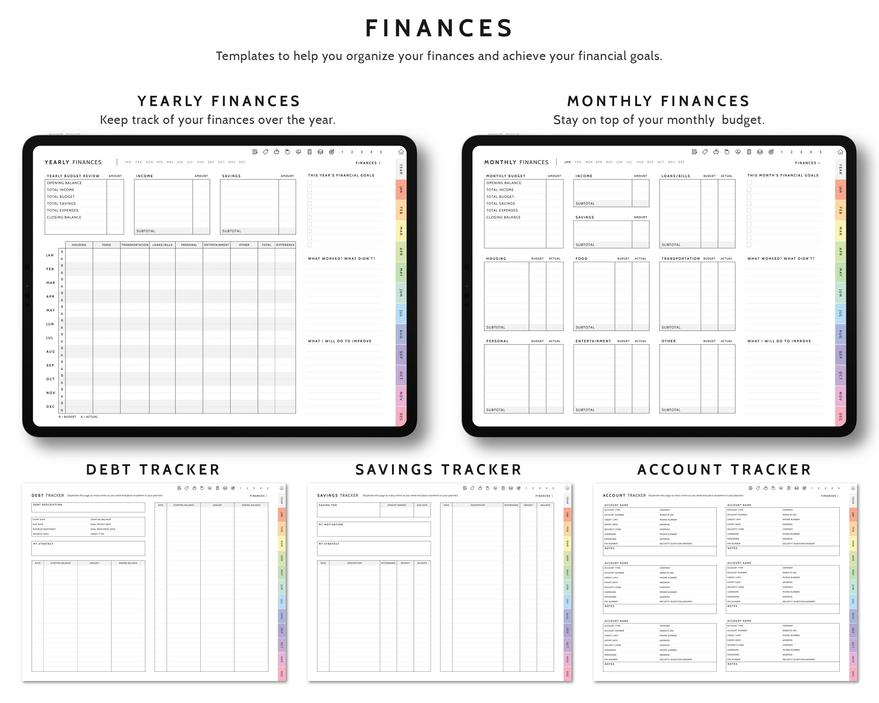 Digital Planner GoodNotes Undated Digital Daily Planner | Etsy