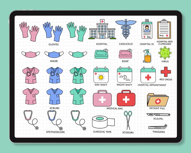 Medical Digital Stickers, Nurse Goodnotes Planner, Hospital Sticker ...