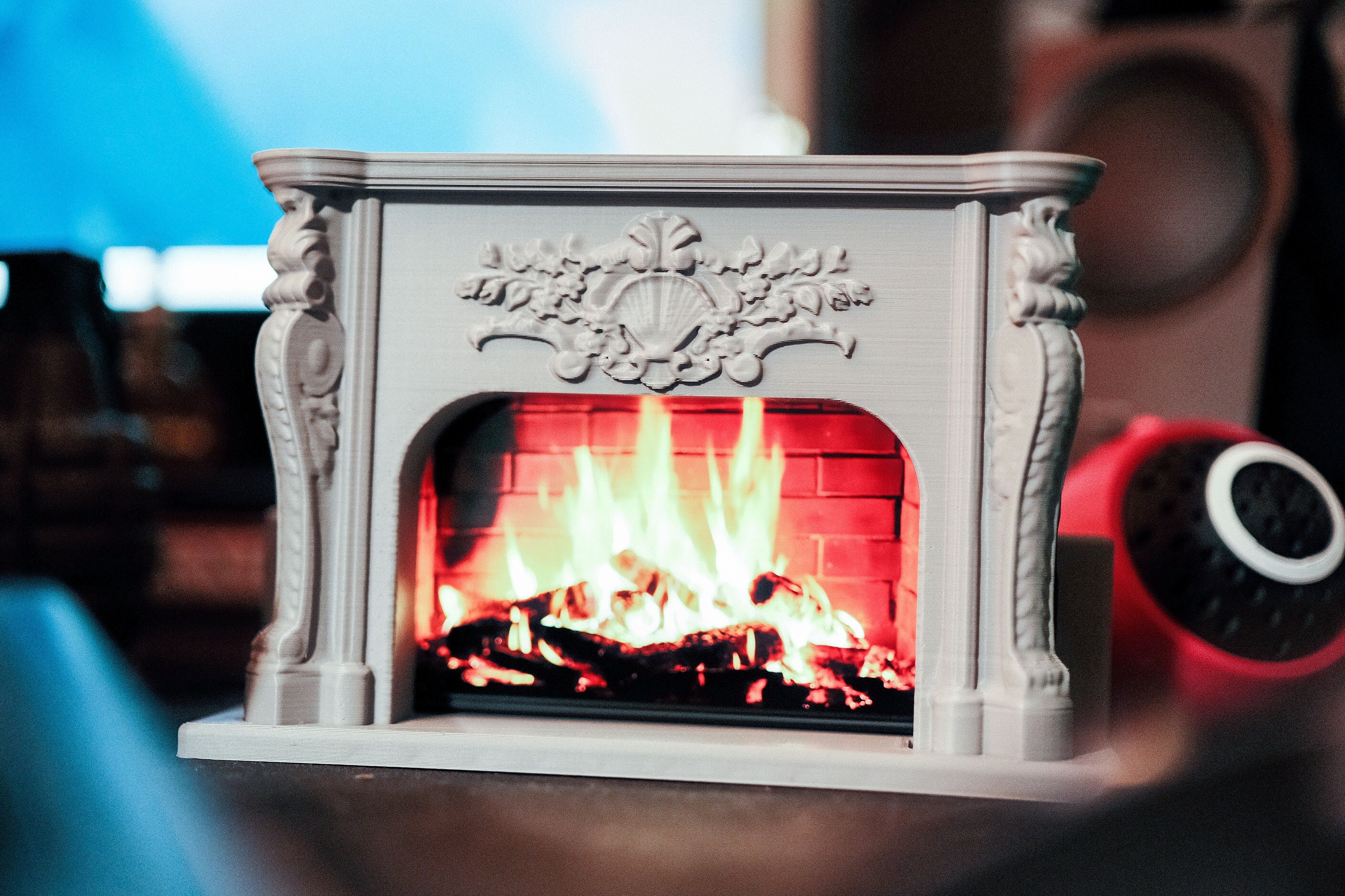 House Warming Gift Mini Desktop Fireplace - Portable Tabletop Fire Pit ...