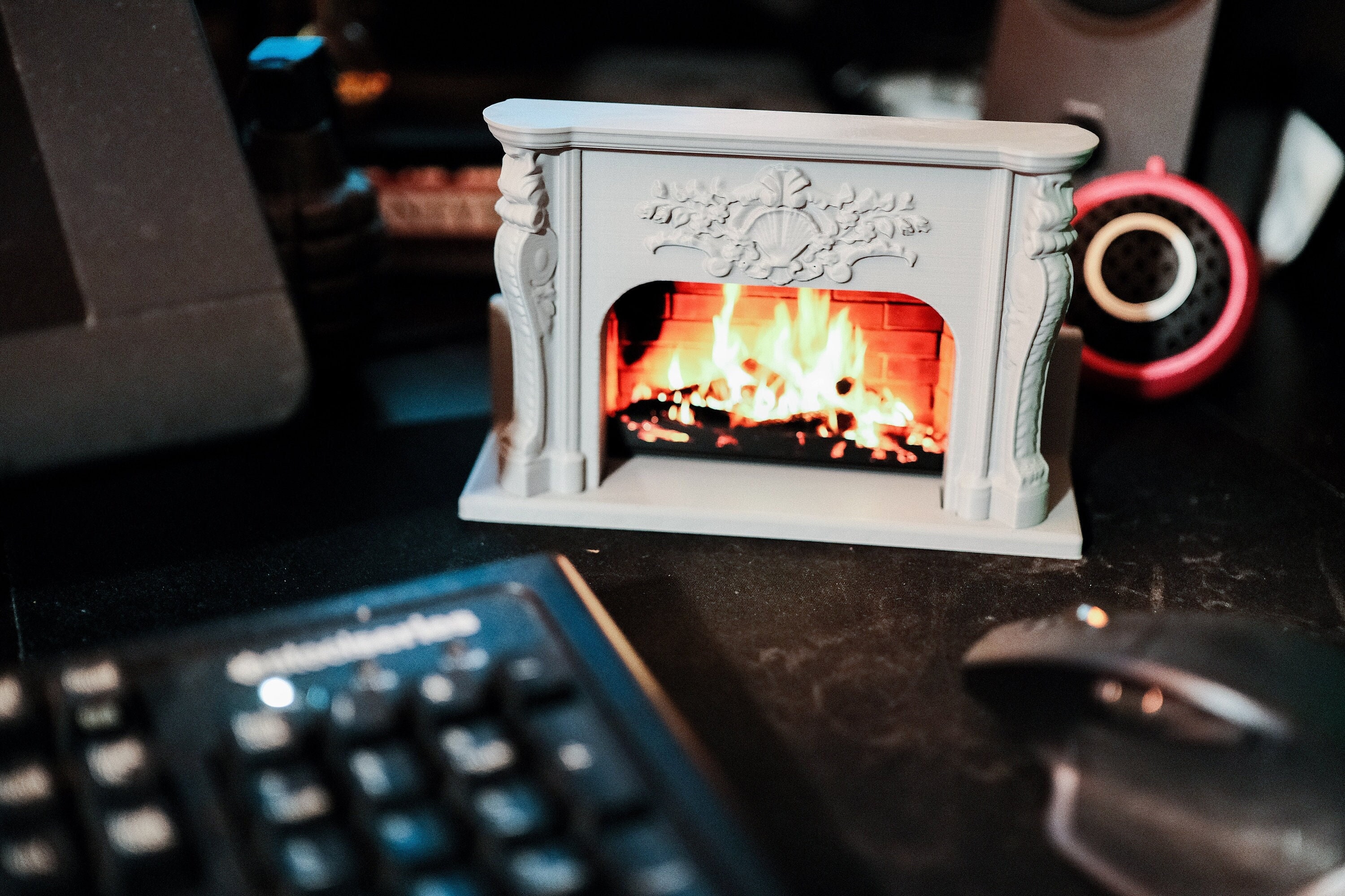 House Warming Gift Mini Desktop Fireplace - Portable Tabletop Fire Pit ...