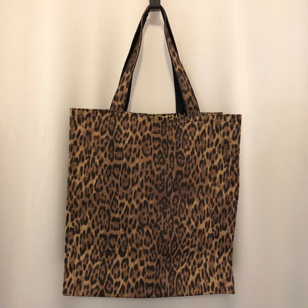 Large Leopard Print Tote Bag, Shopping Shopper Grocery Market Carry All ...