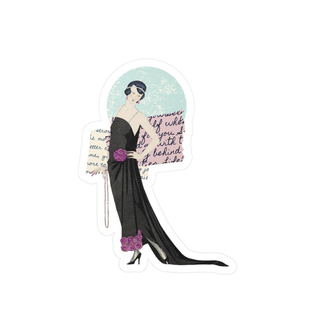 Vinyl Decals, 1920s Fashion Collage, Feminine French Stickers, Art ...