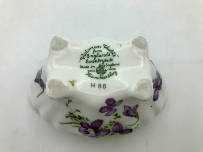 1920s Hammersley Victorian Violets Bone China Sugar Bowl/salt Cellar ...