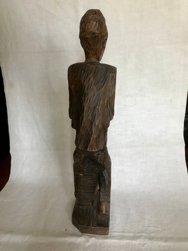 Vintage Wooden African 15 Figurine of Man Playing Drum Tribal Art - Etsy