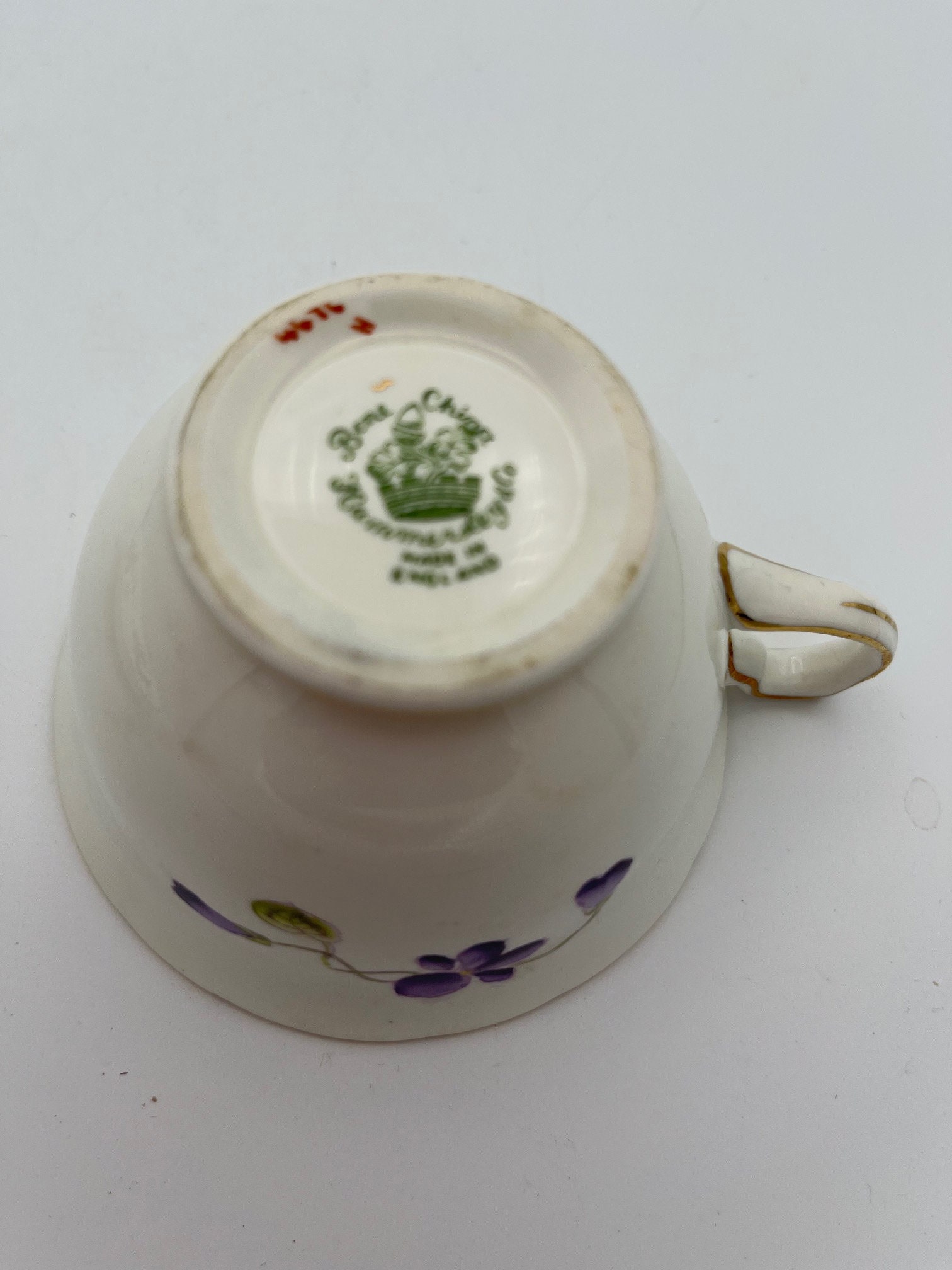 Vintage Hammersley & Co. Fine Bone China Teacup and Saucer With Violet ...