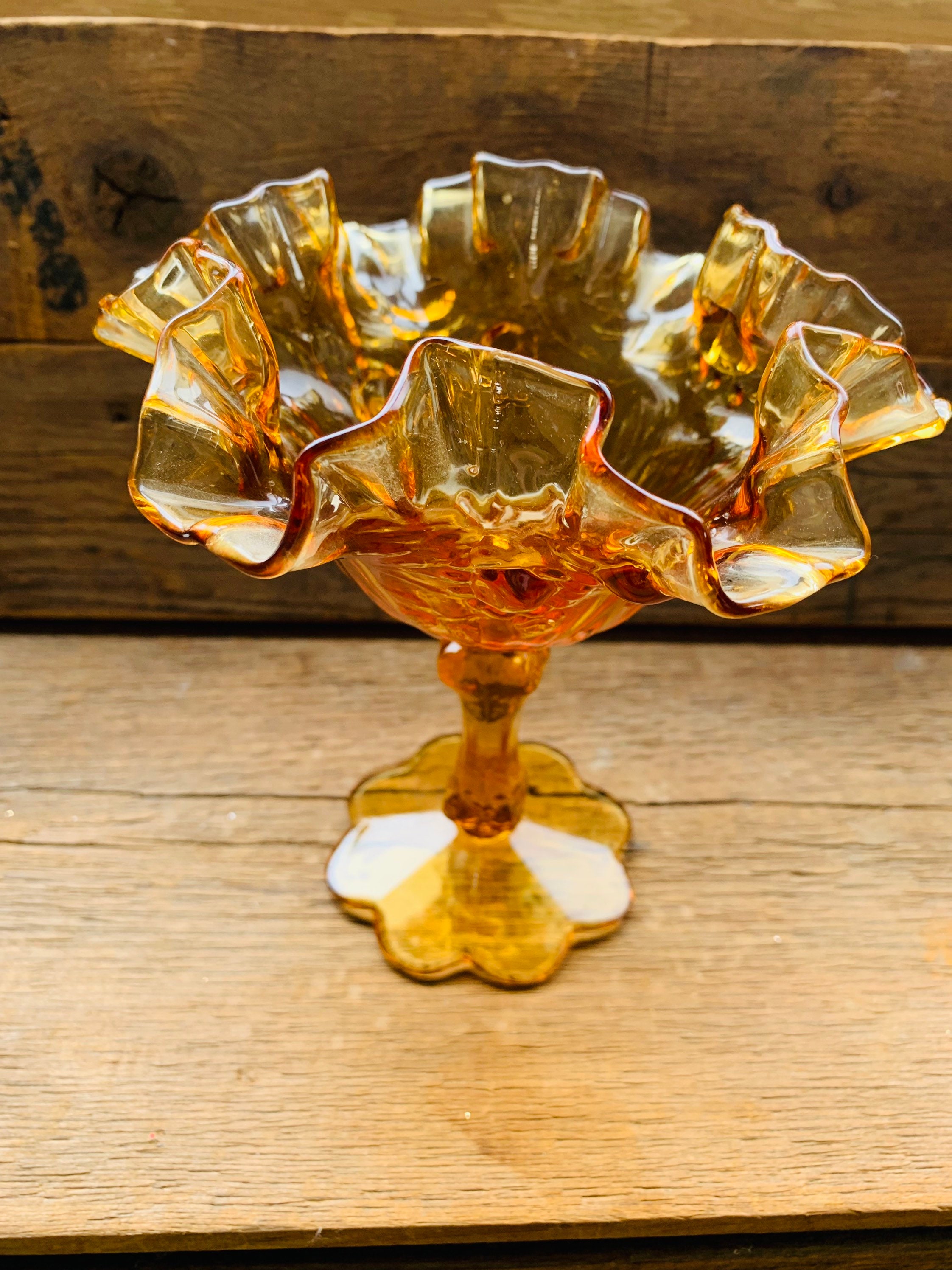 Vintage Candy or Nuts Dish Amber Color - Etsy