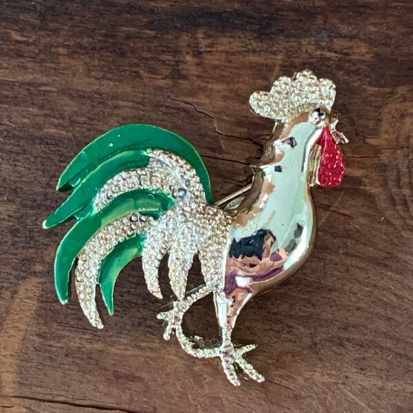 Rooster Pin - Etsy
