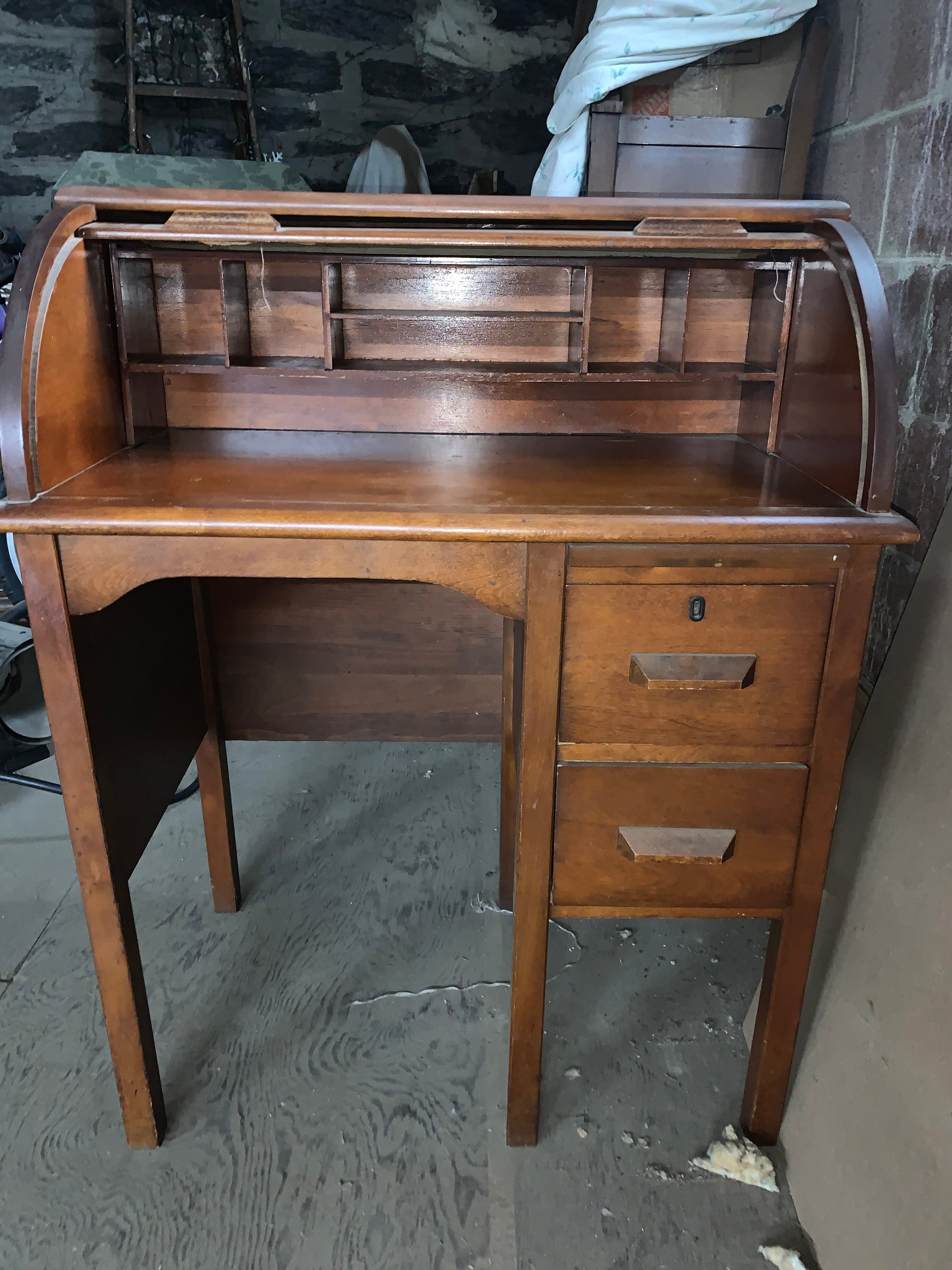 Vintage Children Roll Top Desk Paris MFG Co. Etsy