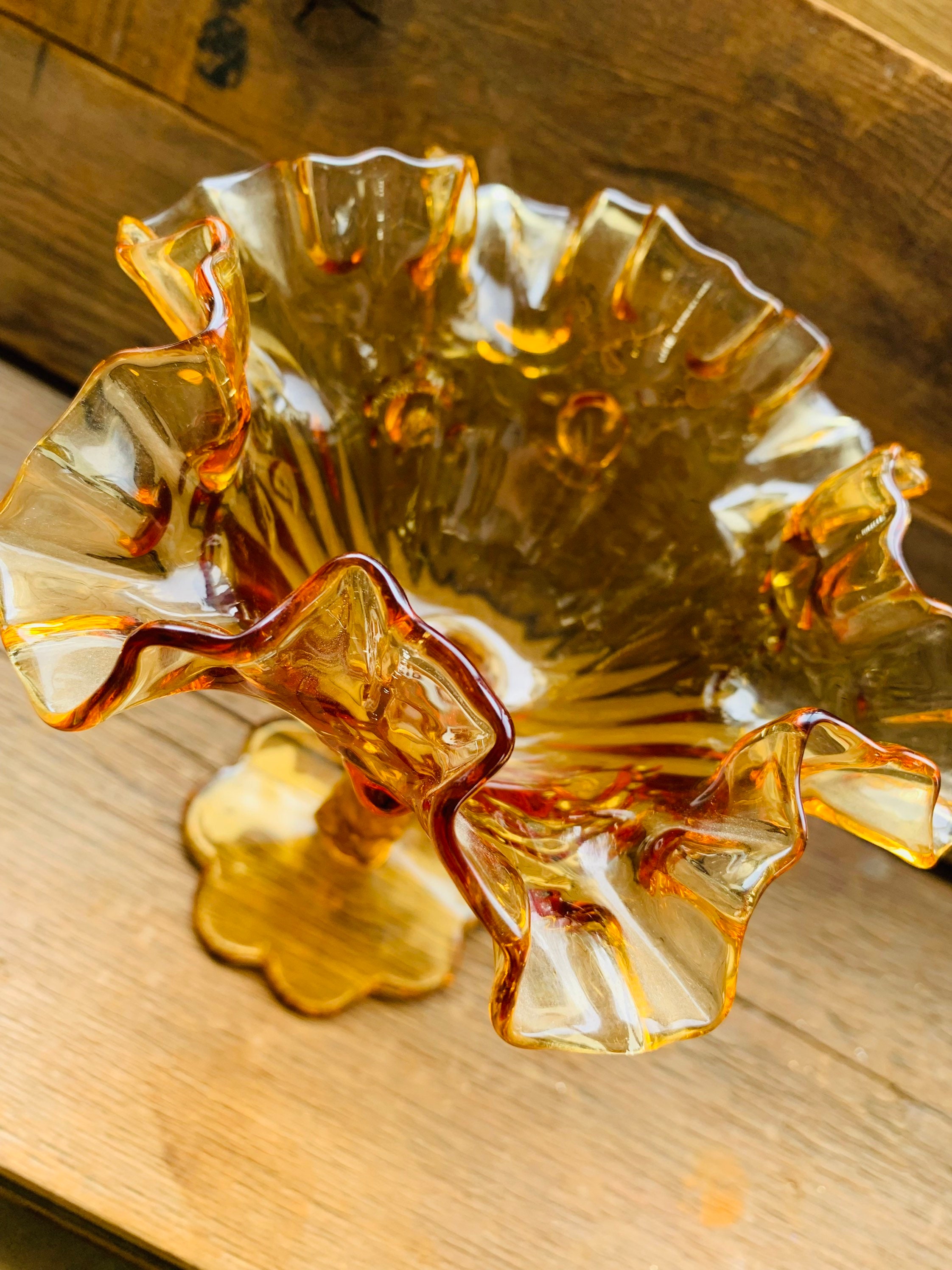 Vintage Candy or Nuts Dish Amber Color - Etsy
