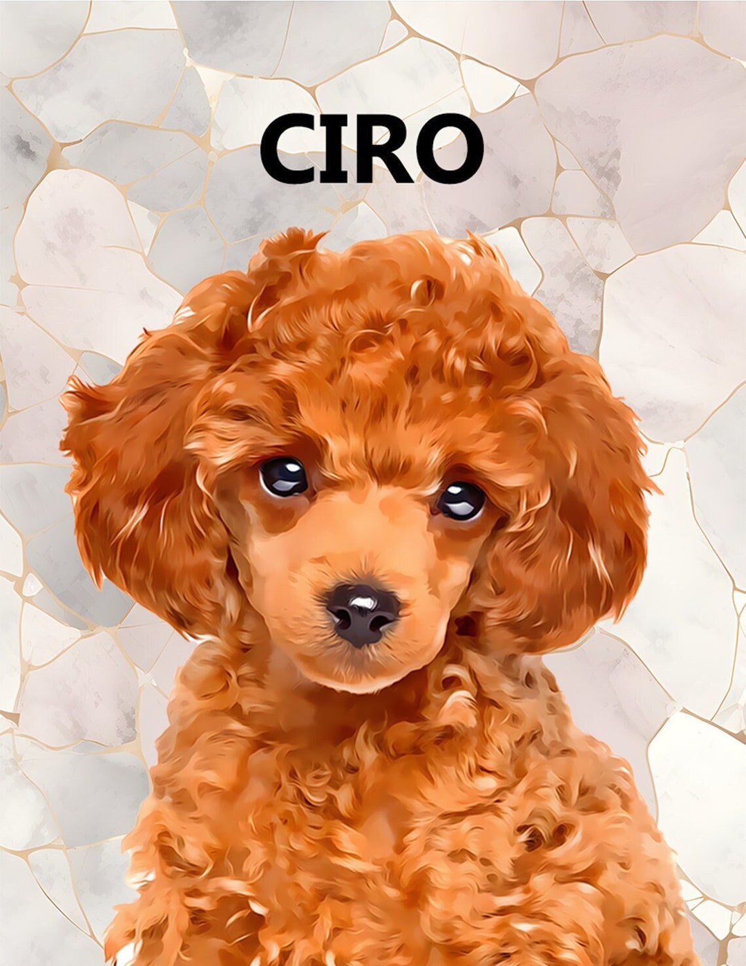 Custom Cartoon Dog Portrait Personalized Pet Vector Pet - Etsy