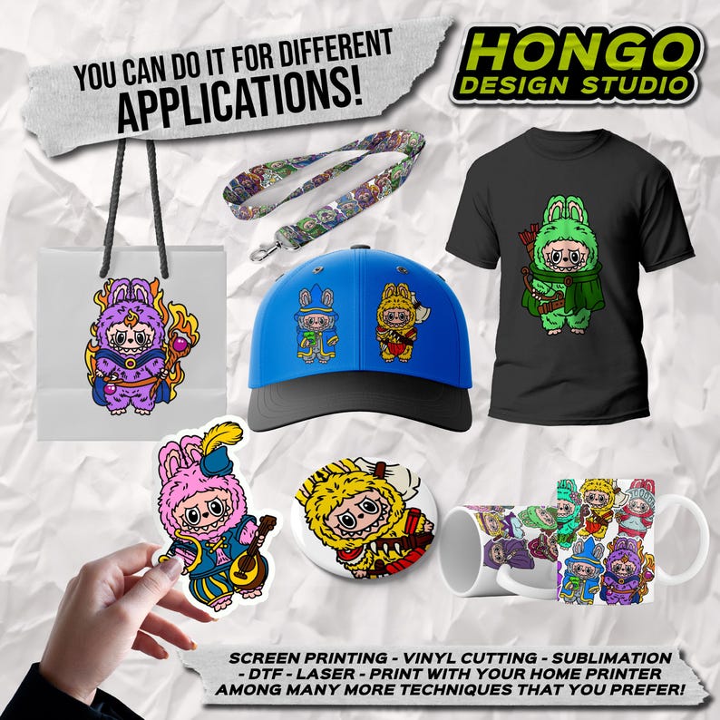 LABUBUVERSE - 12 Digital Files,high Definition Vectorized, Jpg, Png ...