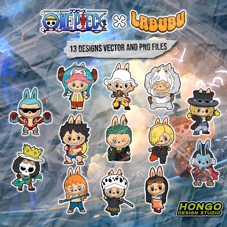 LABUBU X ONE PICE - 13 Digital Files,high Definition Vectorized, Jpg ...