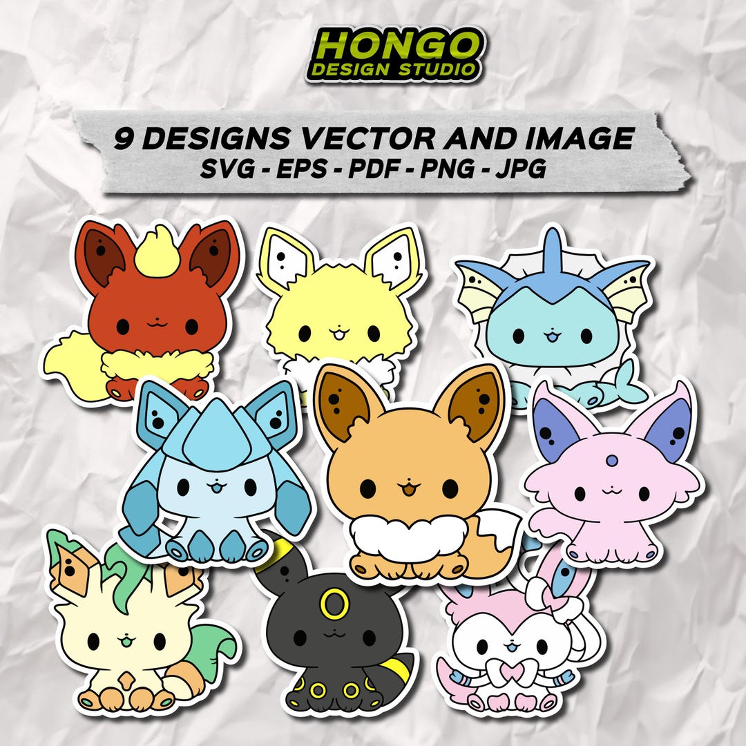 EVEELUTION - Poke Svg Png Pdf Jpg Svg Cut Files - Etsy