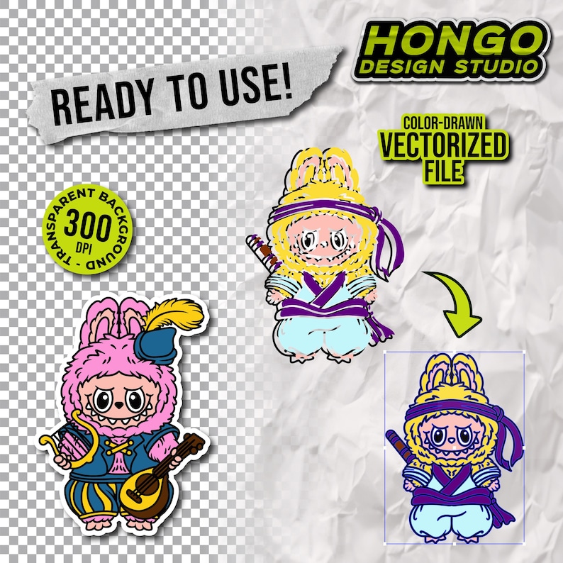 LABUBUVERSE - 12 Digital Files,high Definition Vectorized, Jpg, Png ...