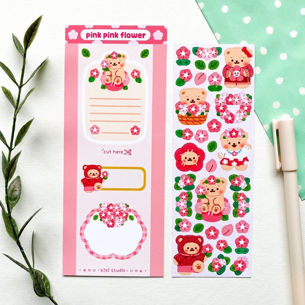 Pink Flower Sticker - Etsy